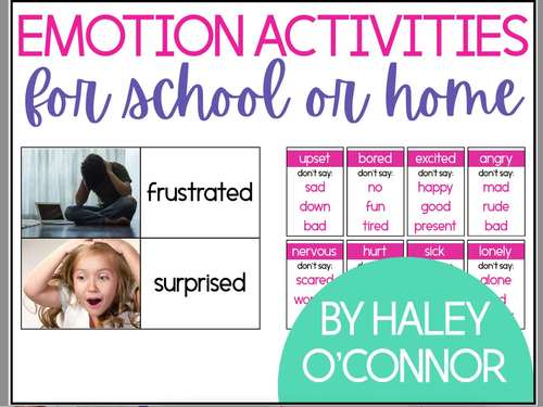 Emotion Activities {Social Emotional Learning for School and Distance ...