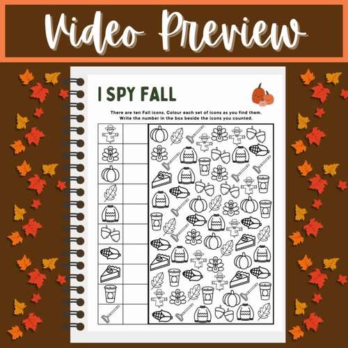Fall Workbook Packet ELA Math Worksheets Coloring and Activities 1st ...