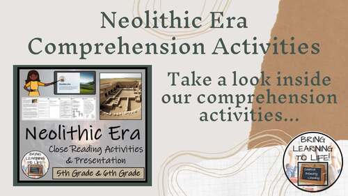 Neolithic Era of the Stone Age Close Reading Comprehension | 5th & 6th ...