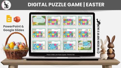 Easter Digital Resources Google Slides Templates Puzzle Game | Set 25