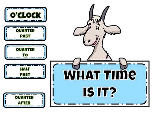 GOATS (GREATEST OF ALL TIME STUDENTS) Classroom Clock and Colors/Colours