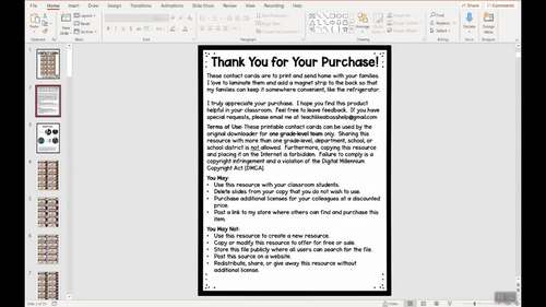 Editable Teacher Contact Card: Neutral Design Business Cards | TPT