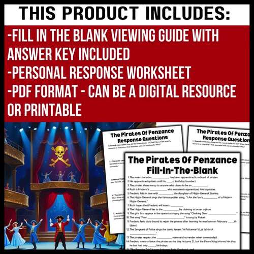 The Pirates Of Penzance: Fill In The Blank Viewing Guide & Response ...