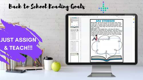 Back To School Activities Setting Goals Reading Middle School High School