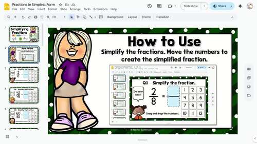 Simplifying Fractions Google Activity | Digital Resources | Simplest ...