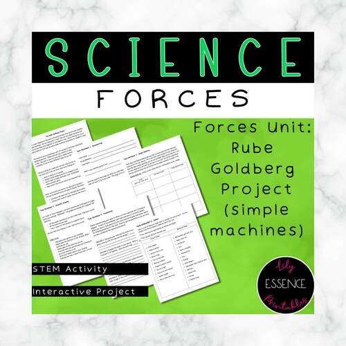 Forces Unit: Rube Goldberg Project (simple machines) by KDema | TPT
