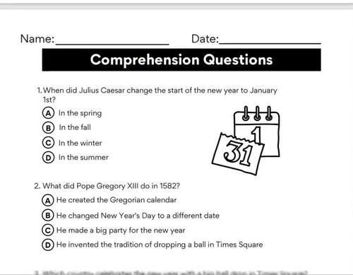 History of New Year by Love and Literacy Lane | TPT