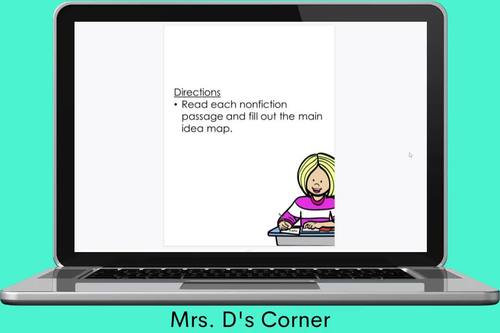 Winter Main Idea and Details Digital Activity | Distance Learning