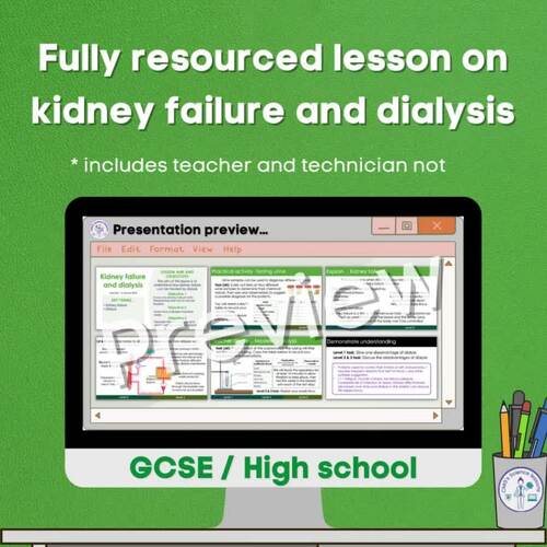 Kidney failure and dialysis (GCSE) by CMGs Science lessons | TPT