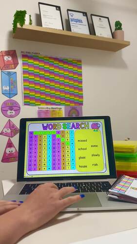Word Search Interactive PowerPoint Slides Digital Game | Editable