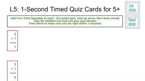 Digital Addition Flashcards for Google Slides-LEVEL 5, Mental Math Practice