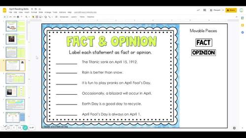 April Spring Reading Skills and Enrichment Task Cards | TPT