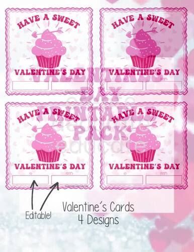 Valentine Party Printable Pack-Printable Valentine Cards | Class ...