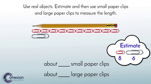 Measure Length with Nonstandard Units by Cohesion Education | TPT