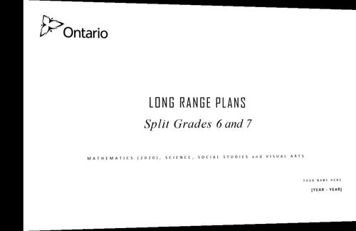 Split Grade 6/7 Ontario Long Range Plans Editable .docx and Printable .pdf