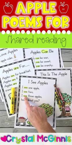 Apple Poems | Sight Word Poems | Sight Word Activity | Apple Activities ...