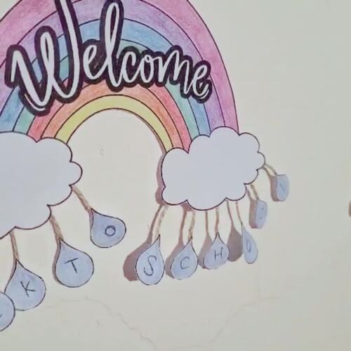 Back to School Rainbow Mobile Craftivity | My First Day Jitters Craft ...
