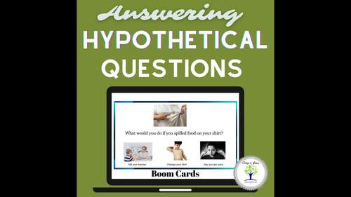 Answering Hypothetical Questions with real image Boom Cards | TPT