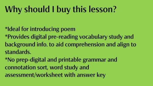 Oranges by Gary Soto | Poetry Pre-Reading & Vocabulary PowerPoint Lesson