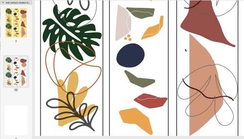 Trendy Mid-Century Modern Bulletin Board Borders-Download/Print | TPT