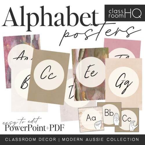 MODERN AUSSIE Alphabet Posters by classroomHQ | TPT