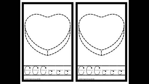 Valentine's Day Picture Tracing NO PREP Pre-Writing Fine Motor Activity