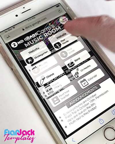 Music Parent Communication Google Slides Template | Smart Class App Website