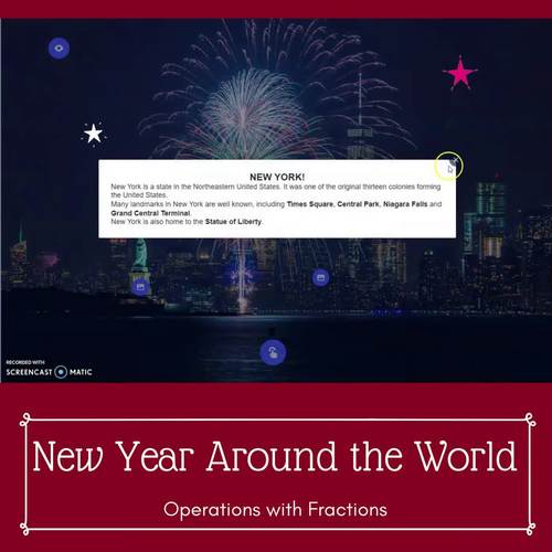 New Year 2025 Math Escape Room Fractions Activity | Holidays Around the ...