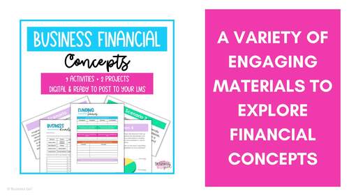 Business Finance Activities and Projects Bundle by Business Girl