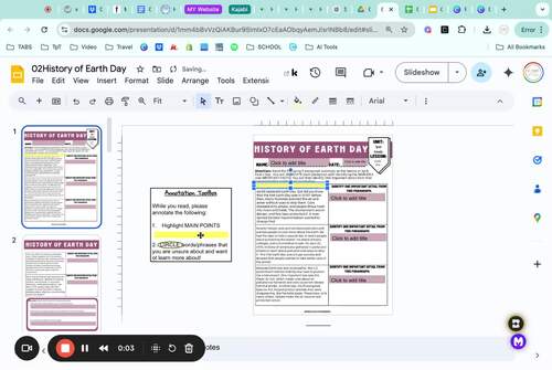 History of Earth Day | Reading Comp Research & Podcast - Digital