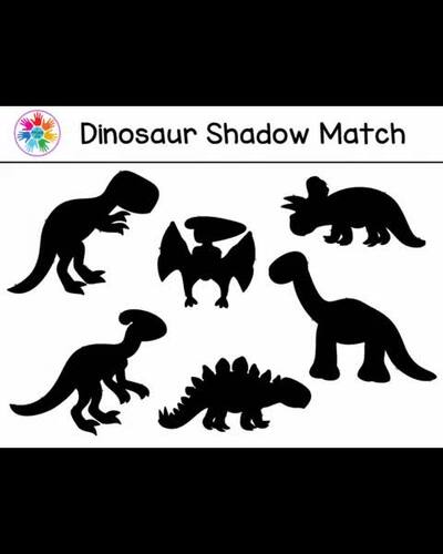 Dinosaurs Shadow Matching Activities- Set of 3 by The Preschool Special