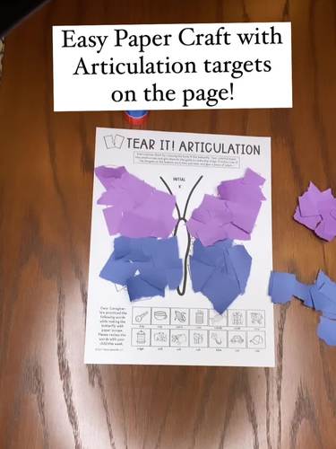 Tear It! Speech Therapy Craft Bundle for Articulation and Language