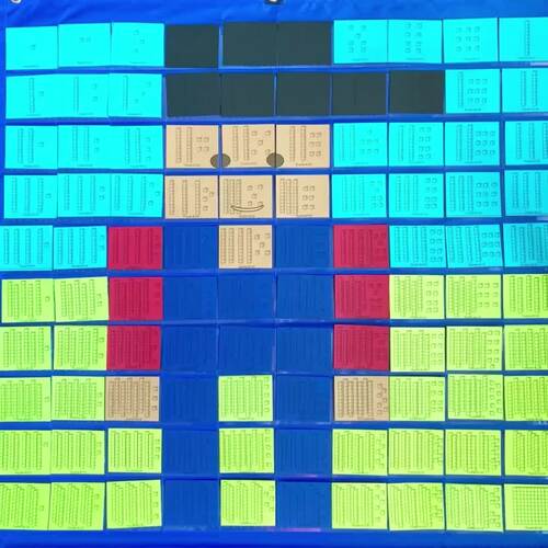 Apple 100 Pocket Charts Base 10 Blocks Hundreds Chart Mystery Pictures ...