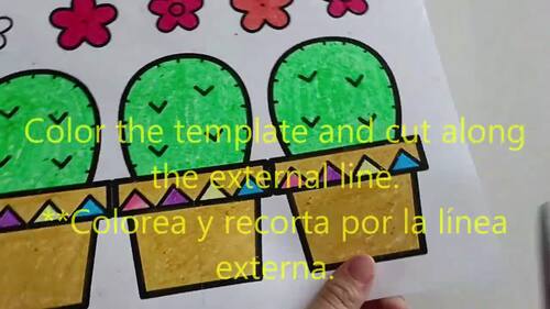 3D Cactus Paper Craft easy Manualidad 5 de mayo Cacti Mexico | TPT