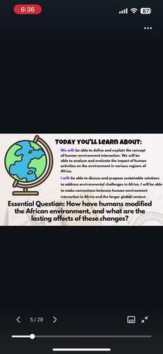 Africa: Human-Environment Interaction Bundle Power Point (PPT)(DOC)