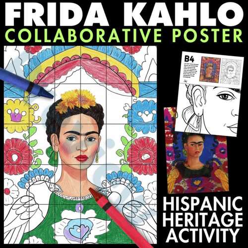 Frida Kahlo The Frame Collaborative Poster Hispanic Heritage Month Art ...