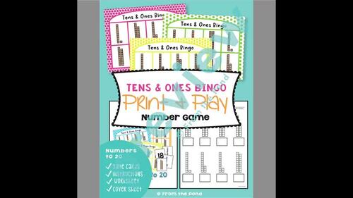 Tens and Ones Bingo Game by From the Pond | TPT