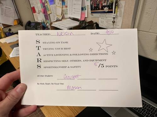 PE All-Star Exit Slip: STARS Reflection for Students by Mighty Bodies