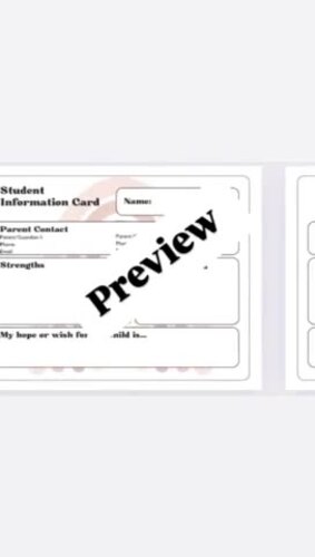 Meet The Teacher Student Information Cards - Game Changer! | TPT