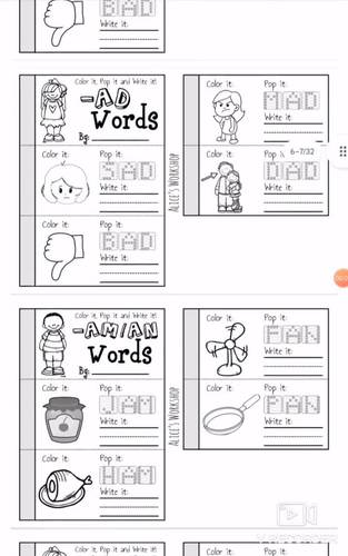 CVC Booklets - Color It, Pop It, Write it! - Pop It Activities ...