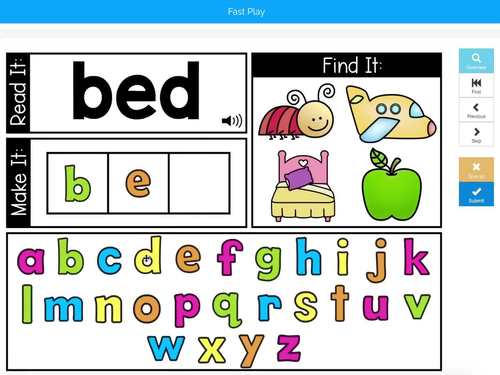 Spell a CVC Word (SHORT E) - Digital Task Cards - Boom Cards by My ...
