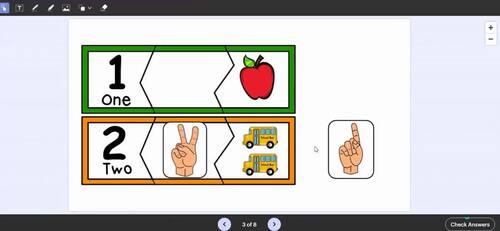 Number Puzzles 1 to 10 with ASL, American Sign Language- Back to School