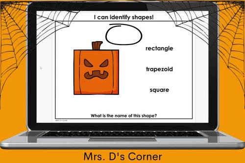2D Pumpkin Shapes Digital Activity | Distance Learning by Mrs Ds Corner