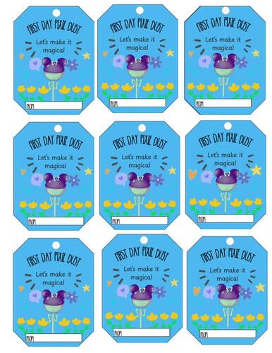 First Day Pixie Dust Printable Gift Tags Back to School Printable Favor ...