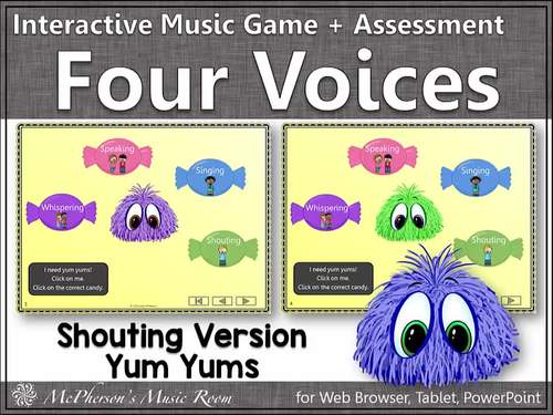 Four Voices: Interactive Music Game + Assessment Shouting Version {Yum ...