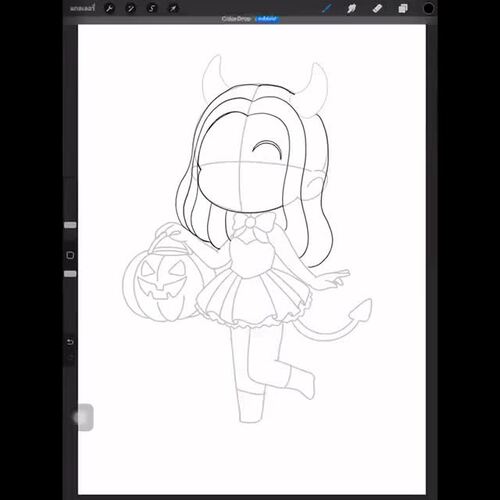 120 Procreate Halloween Stamps, Halloween Brushes Procreate,Chibi Base