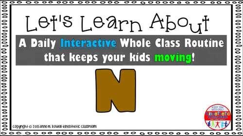 Interactive Alphabet and Letter Sound Practice Slideshow Letter N
