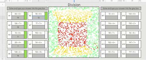 Digital Math Pixel Art | 4th Grade Fluency Practice - Division Within 150
