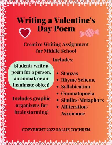 Writing a Valentine's Day Poem (Creative Writing Assignment for Middle ...