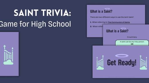 All Saints Day Catholic Trivia Game for High School | Sub Plan Religion ...